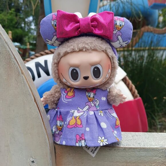 Handmade | Toys | Custom Labubu Daisy Duck Purple Dress And Ears Outfit ...